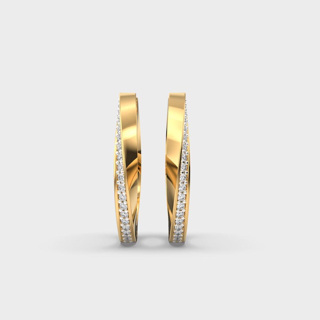 Bedazzled Colourtura Diamond Hoops | Luxury Gold Diamond Hoop Earrings ...