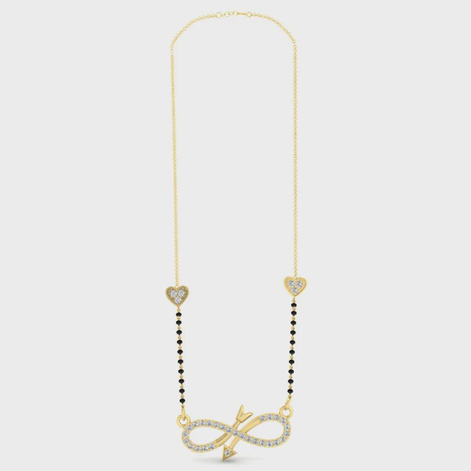 Infinity Arrows Heart Mangalsutra Chain - Etsy