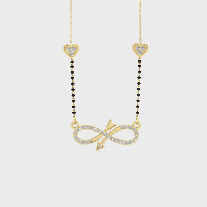 Infinity Arrows Heart Mangalsutra Chain - Etsy
