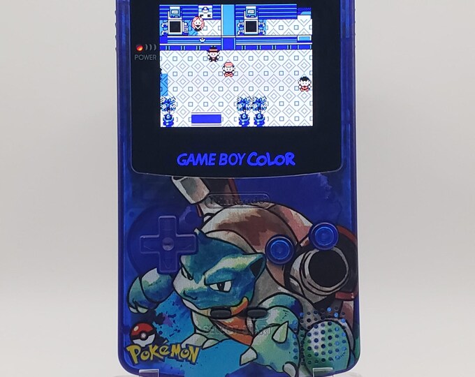 Blastoise Game Boy Color - Laminated OLED Backlit Screen, New Speaker ...