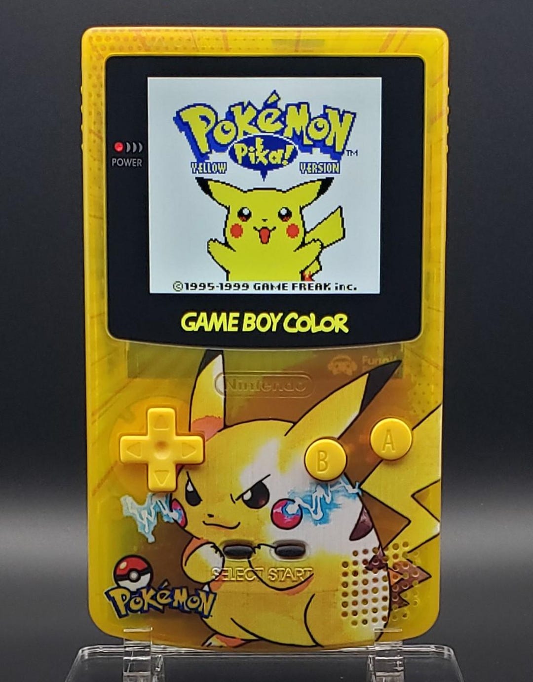 Pikachu Themed Game Boy Color - Laminated OLED Backlit Screen, New ...