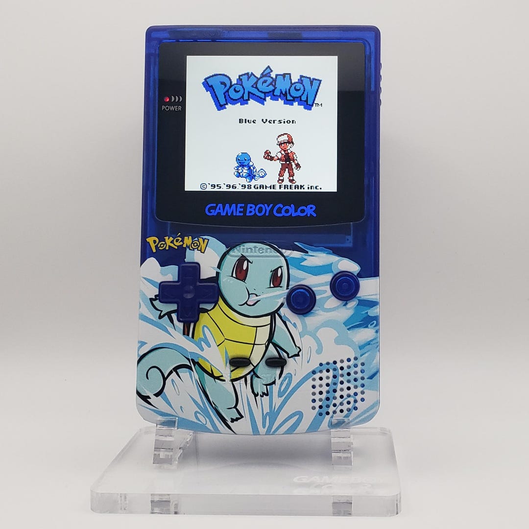 Squirtle Game Boy Color - Laminated Glass Backlit Screen, New Speaker ...