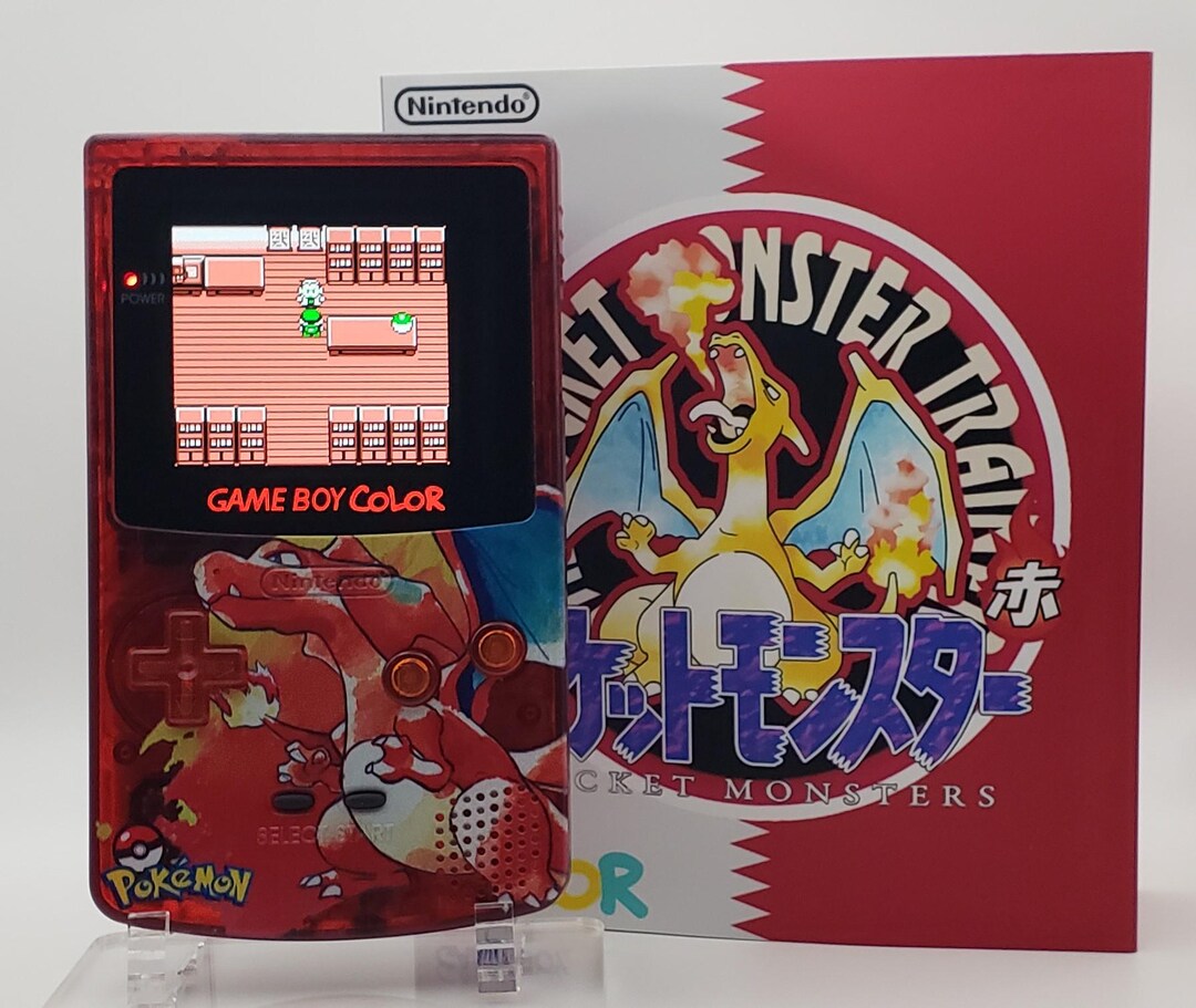 Charizard Game Boy Color - Laminated OLED Backlit Screen, New Speaker ...