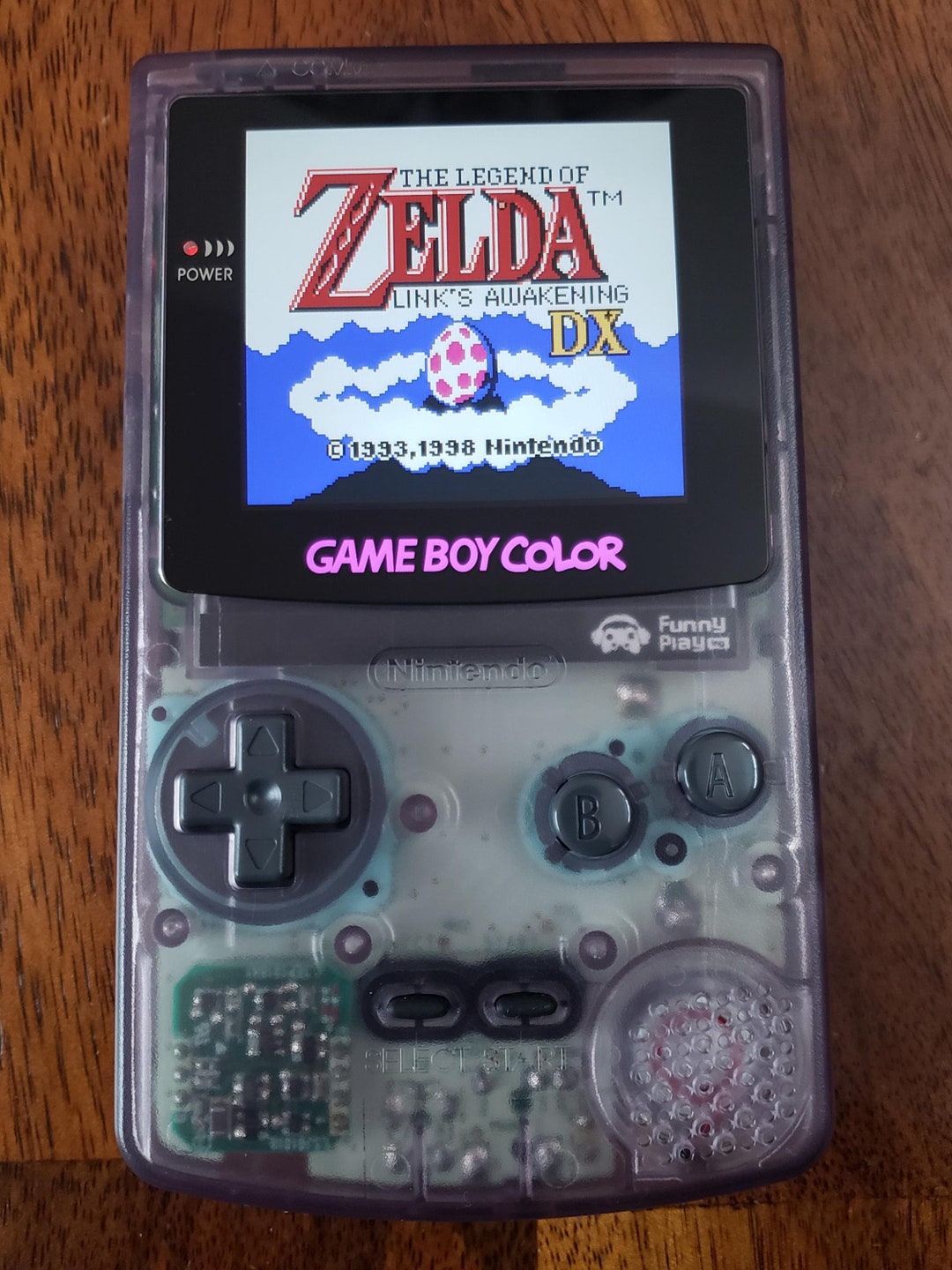 Atomic Purple GBC W/ Case - Funnyplaying IPS Backlit Gameboy Color ...