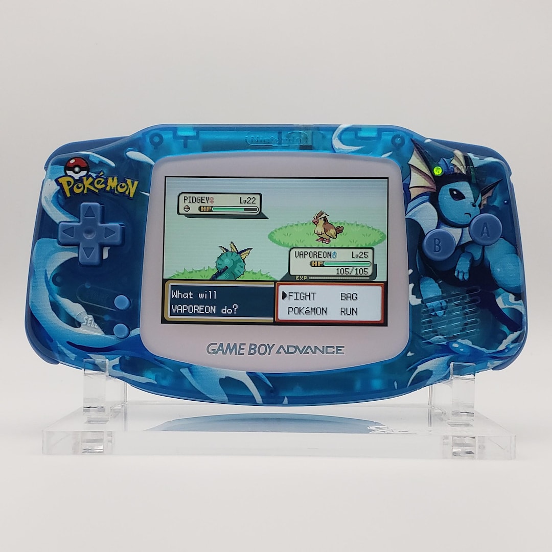 Vaporeon Game Boy Advance - Laminated IPS Backlit Screen by ...