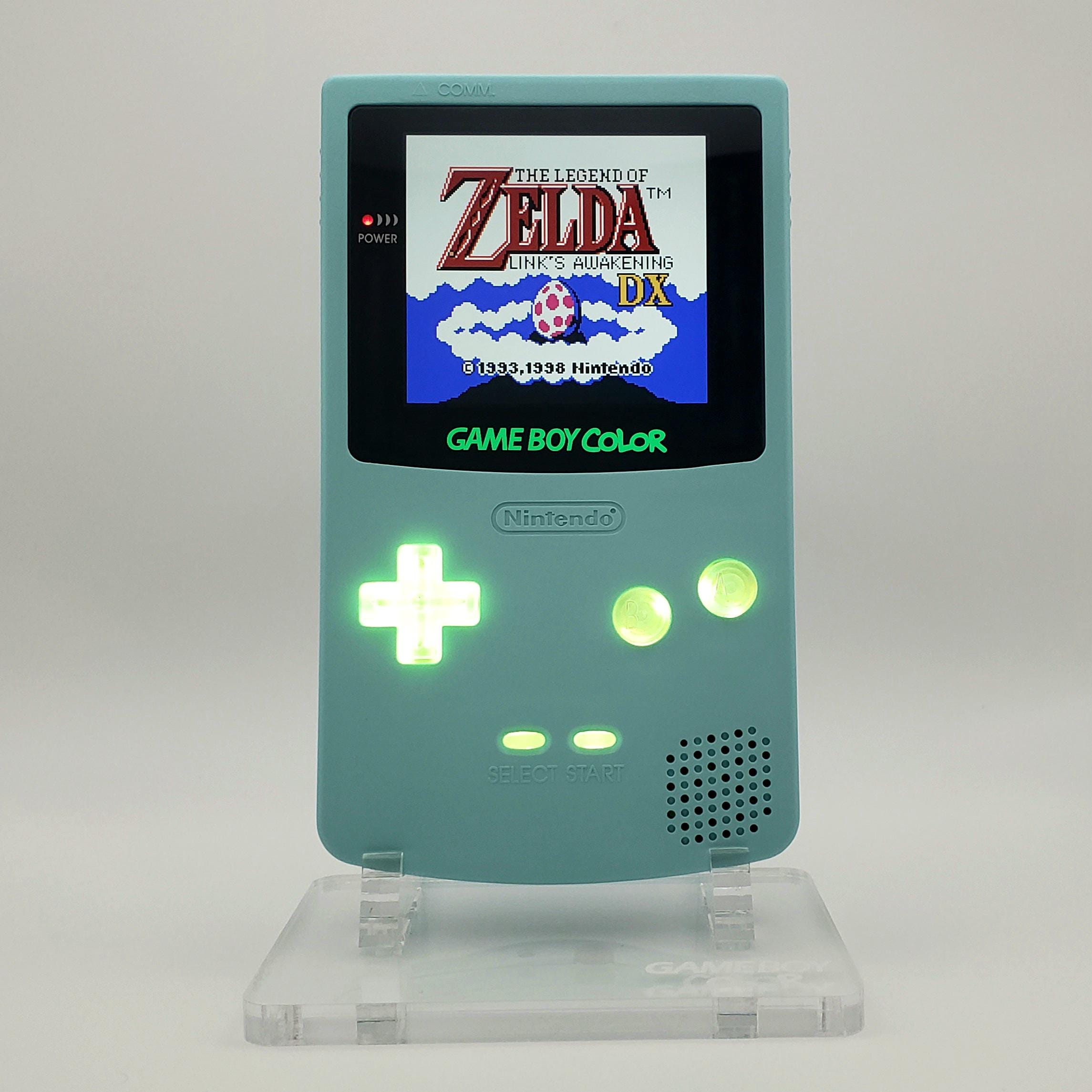 Baby Green GBC W/ LED Buttons & Carrying Sleeve - Funnyplaying IPS ...