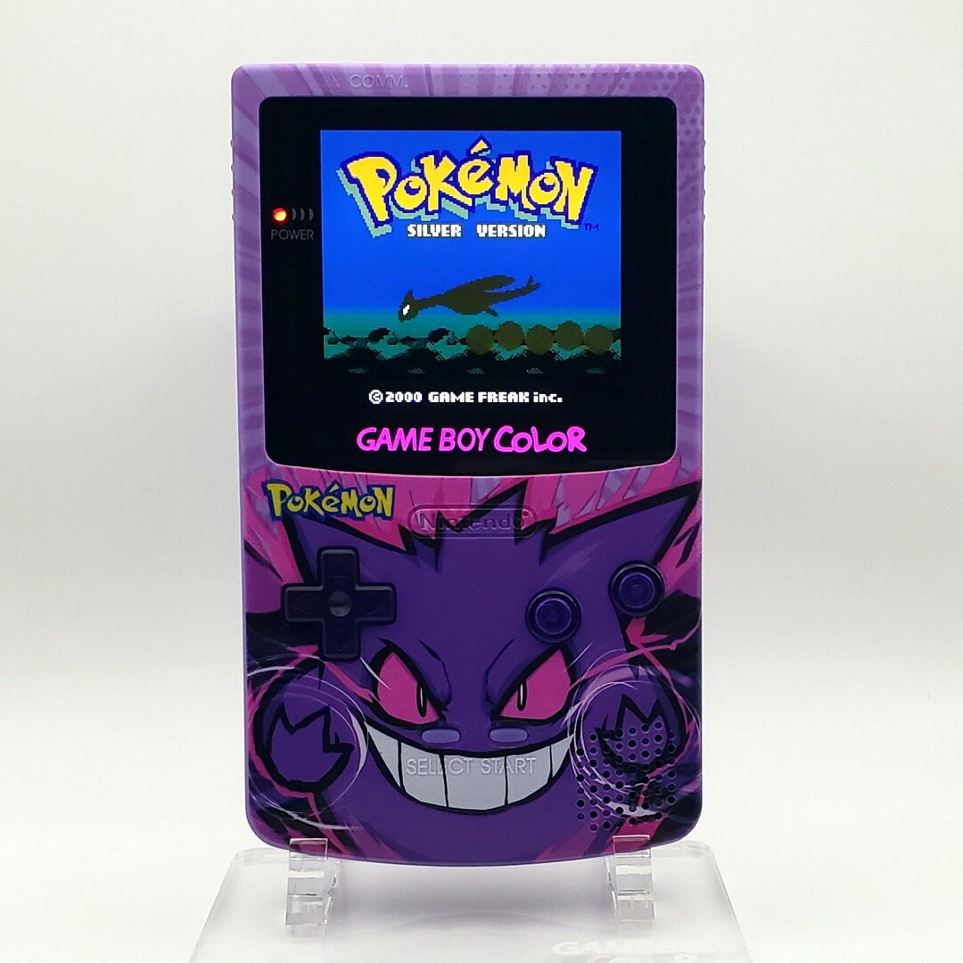 Gengar - Pokemon Themed Game Boy Color - Laminated OLED Backlit Screen ...