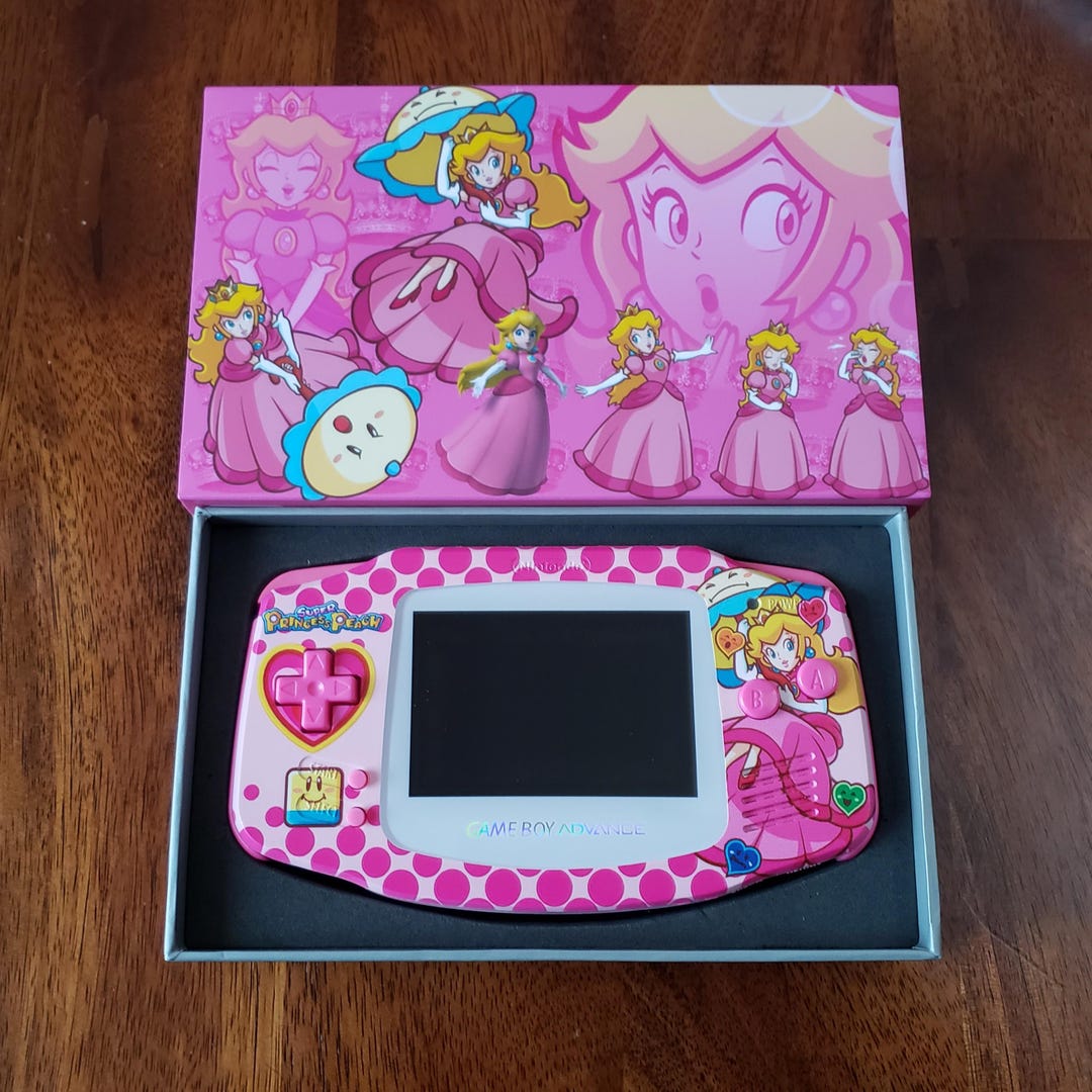 Princess Peach Custom Game Boy Advance IPS Backlit Screen Mario GBA - Etsy