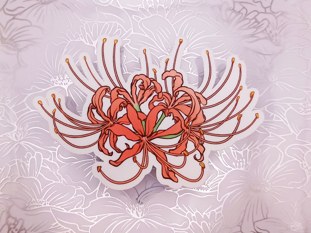 Red Spider Lily Sticker | Matte & Holographic Sticker | Die Cut | Dark ...