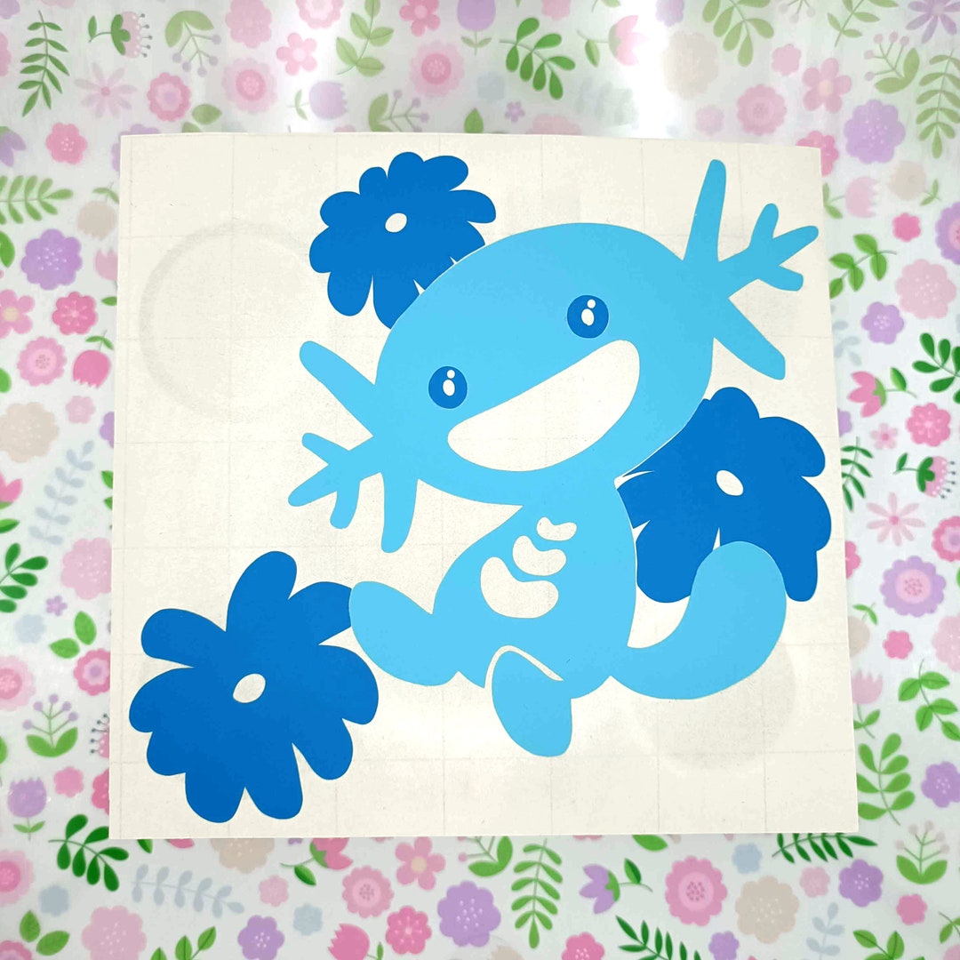 Wooper Vinyl Decal | Shiny Vinyl Decal | Water Ground Type Sticker ...