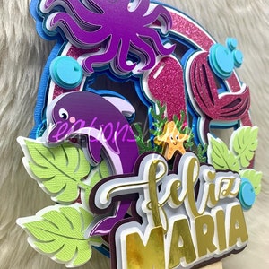 Under the Sea Cake Topper | 3D Cake Topper for Cricut or Silhouette ...