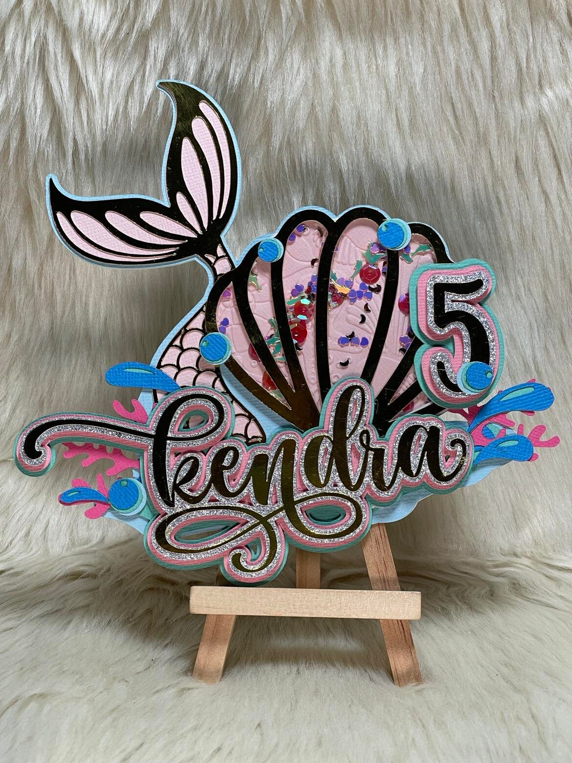 Mermaid Cake Topper | 3D Cake Topper for Cricut or Silhouette (digital ...