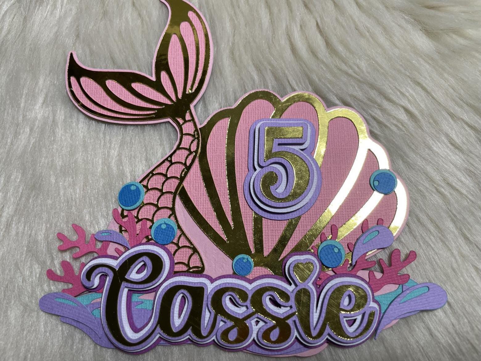 Mermaid Cake Topper | 3D Cake Topper for Cricut or Silhouette (digital ...