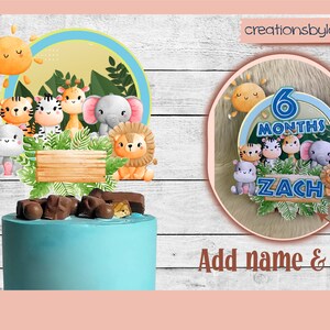 Safari Cake Topper 3D Cake Topper for Cricut or Silhouette digital SVG ...