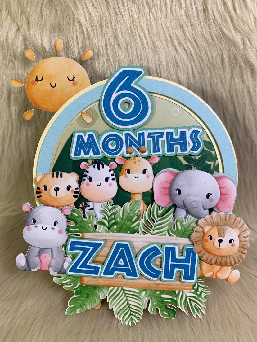 Safari Cake Topper 3D Cake Topper for Cricut or Silhouette digital SVG ...