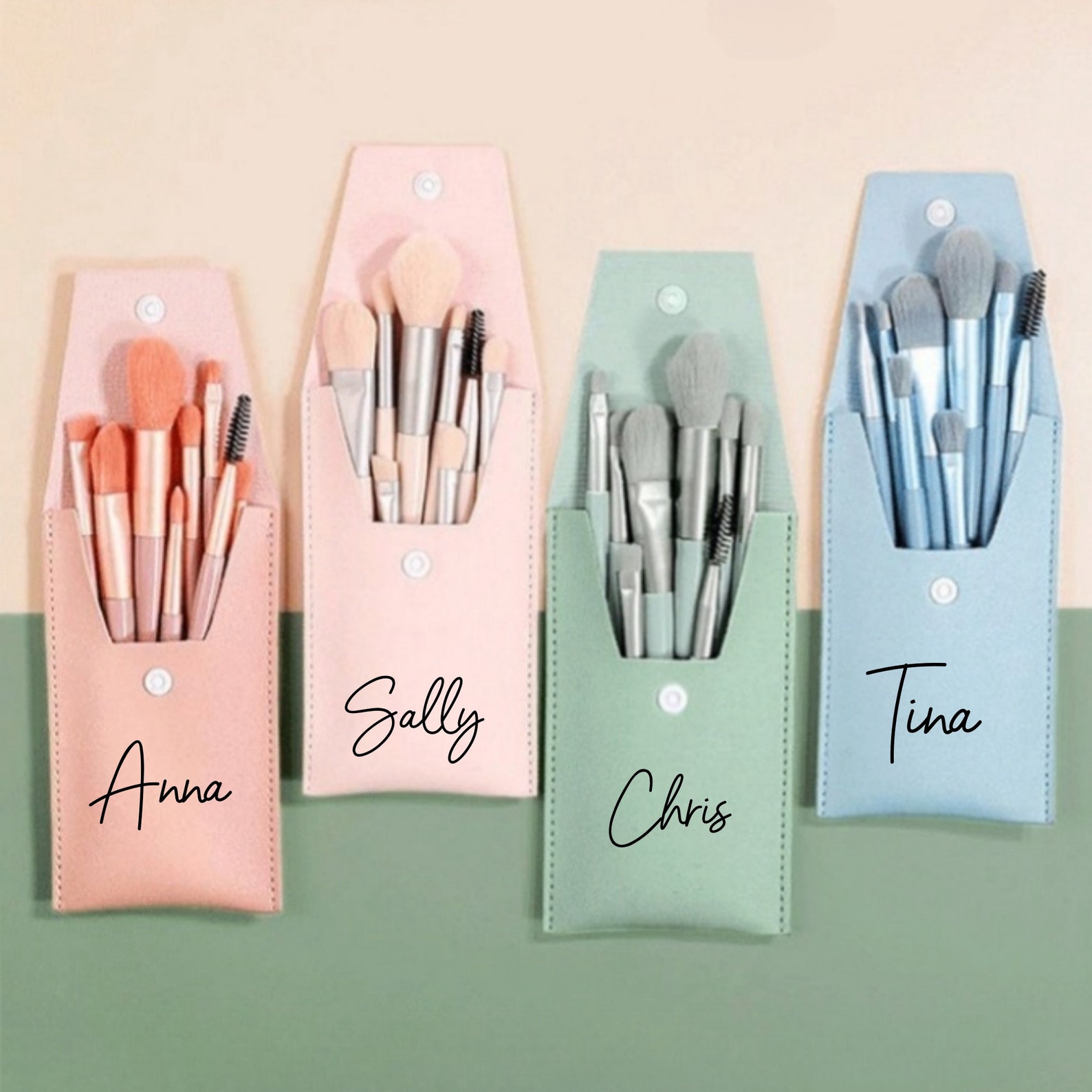 Personalized Makeup Pouch,travel Cosmetic Pouch Brushes Wedding Bridal ...