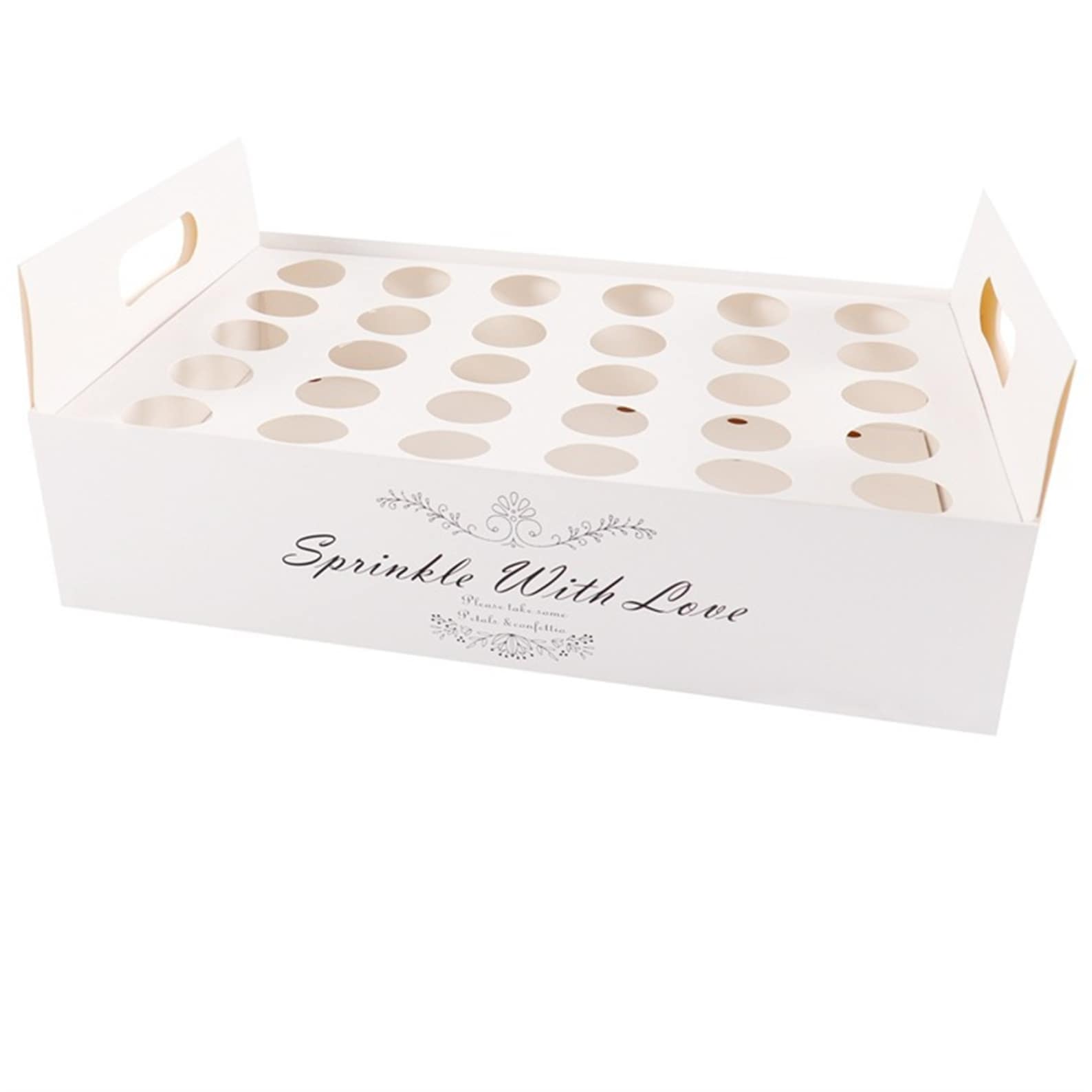 Wedding Confetti Cone Holder-white & Kraft Confetti Cone Stand Trays ...