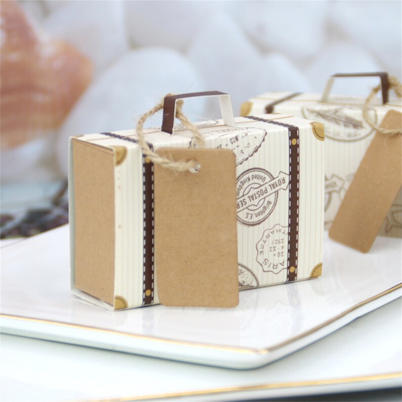 Kraft Paper Suitcase Party Favor Boxes-wedding Party Candy - Etsy