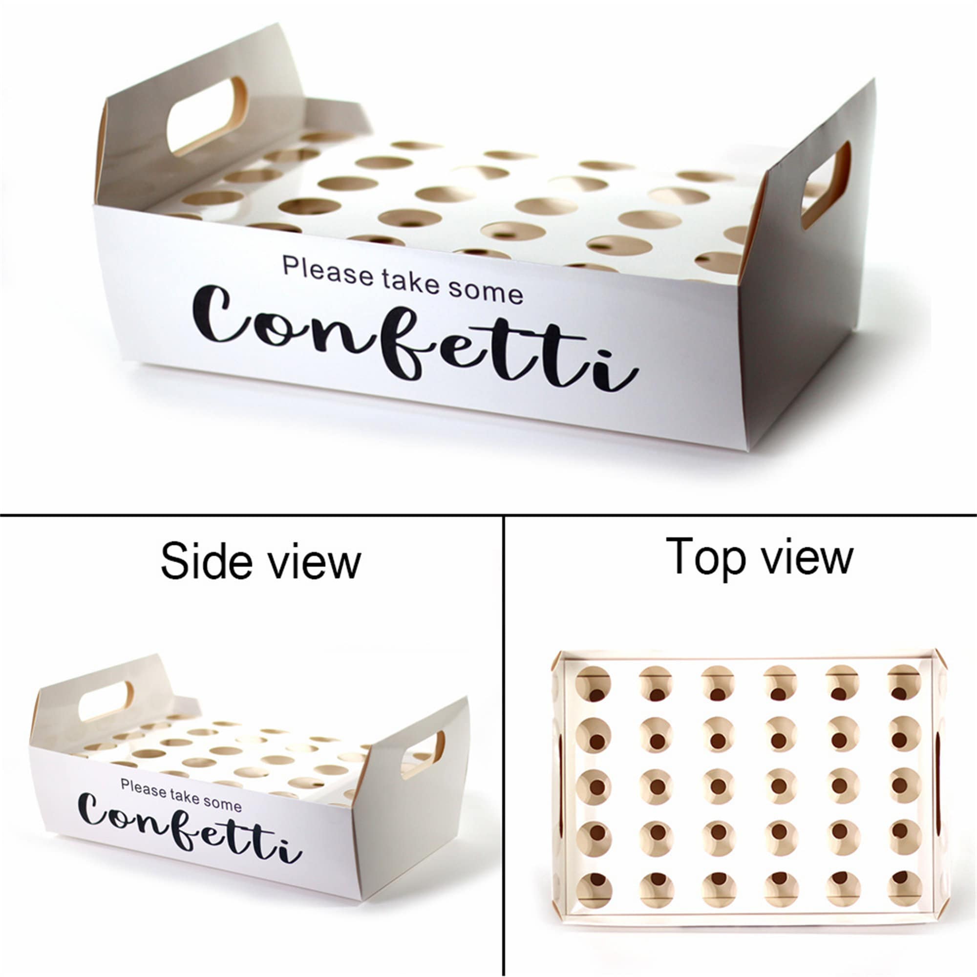 Wedding Confetti Cone Holder-white & Kraft Confetti Cone Stand - Etsy