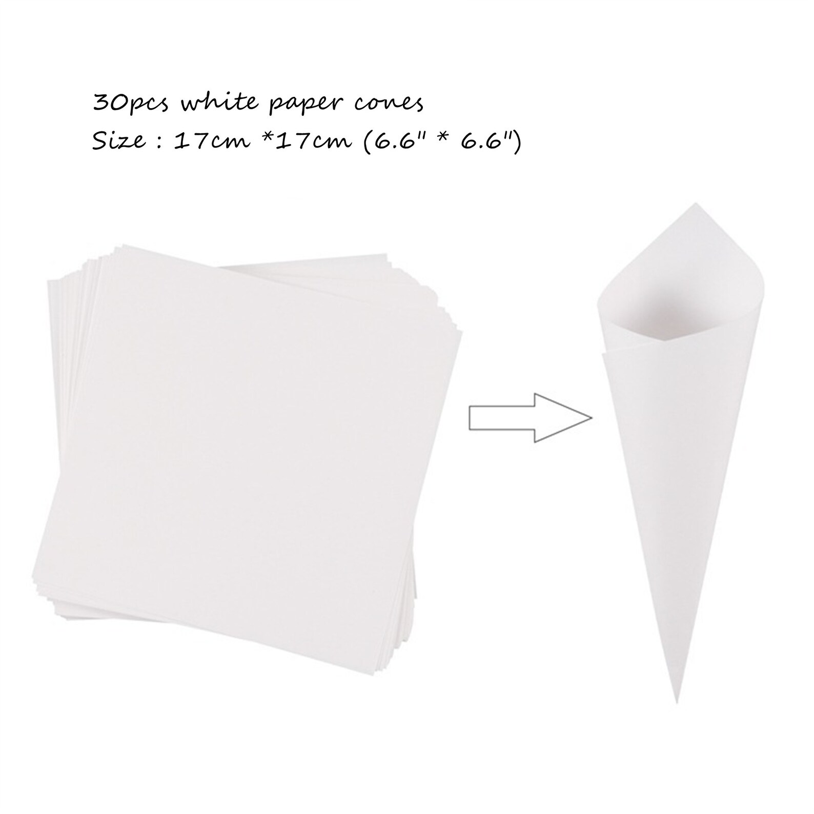 Wedding Confetti Cone Holder-white & Kraft Confetti Cone Stand Trays ...