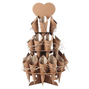Wedding Confetti Cone Holder, Cardboard Stand With 24 Cones - Etsy