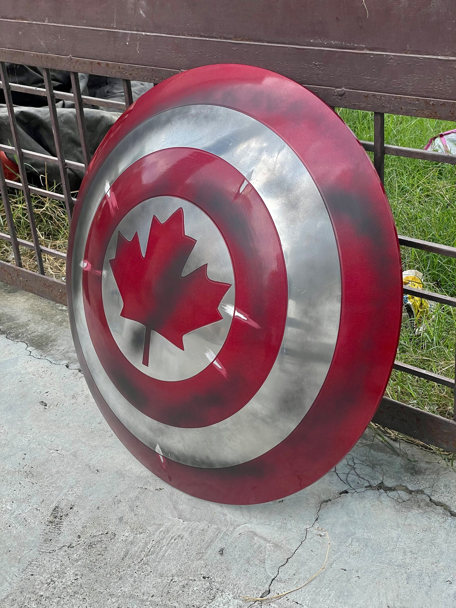 Damage Captain Canada Shield Metal Shield Replica for Cosplay - Etsy