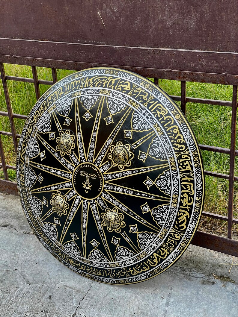 Medieval Islamic Shield Embossed Indo Persian Shield Arabic - Etsy