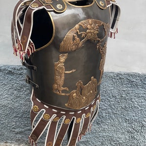 Medieval Roman Muscle Cuirass Armor Knight Breastplate With Skirt ...