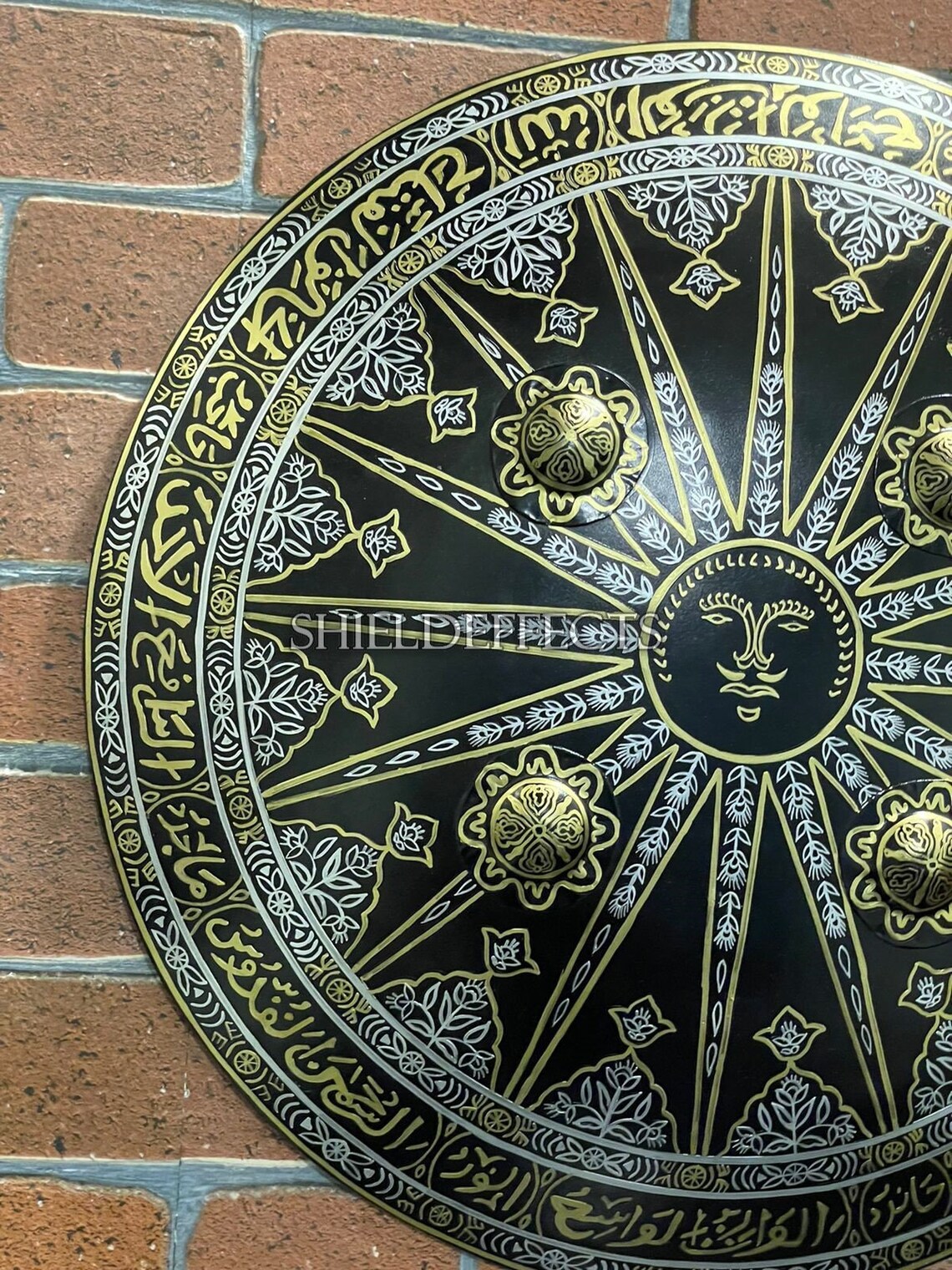 Medieval Islamic Shield Embossed Indo Persian Shield Arabic | Etsy