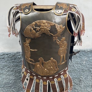 Medieval Roman Muscle Cuirass Armor Knight Breastplate With Skirt ...