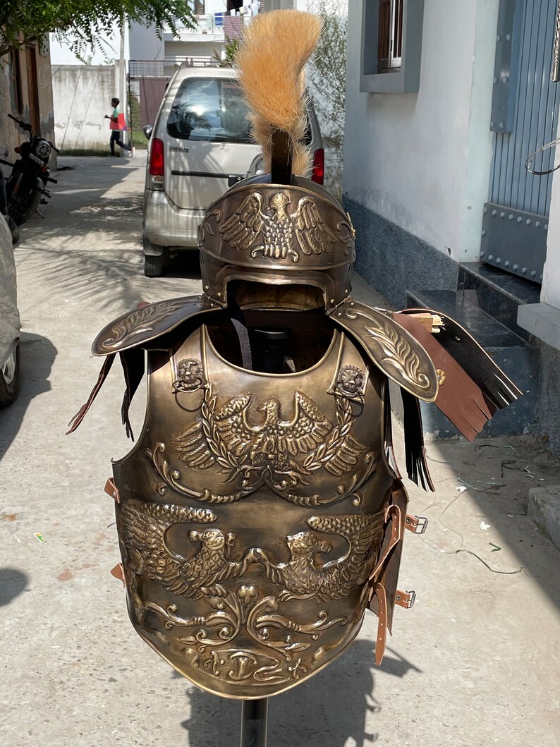 18 Guage Brass Medieval Roman Reenactment Cuirass With Roman - Etsy
