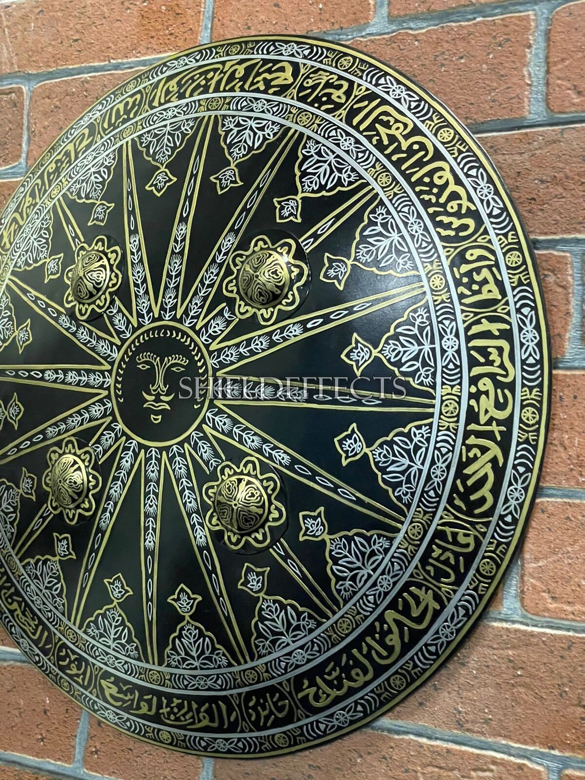 Medieval Islamic Shield Embossed Indo Persian Shield Arabic | Etsy