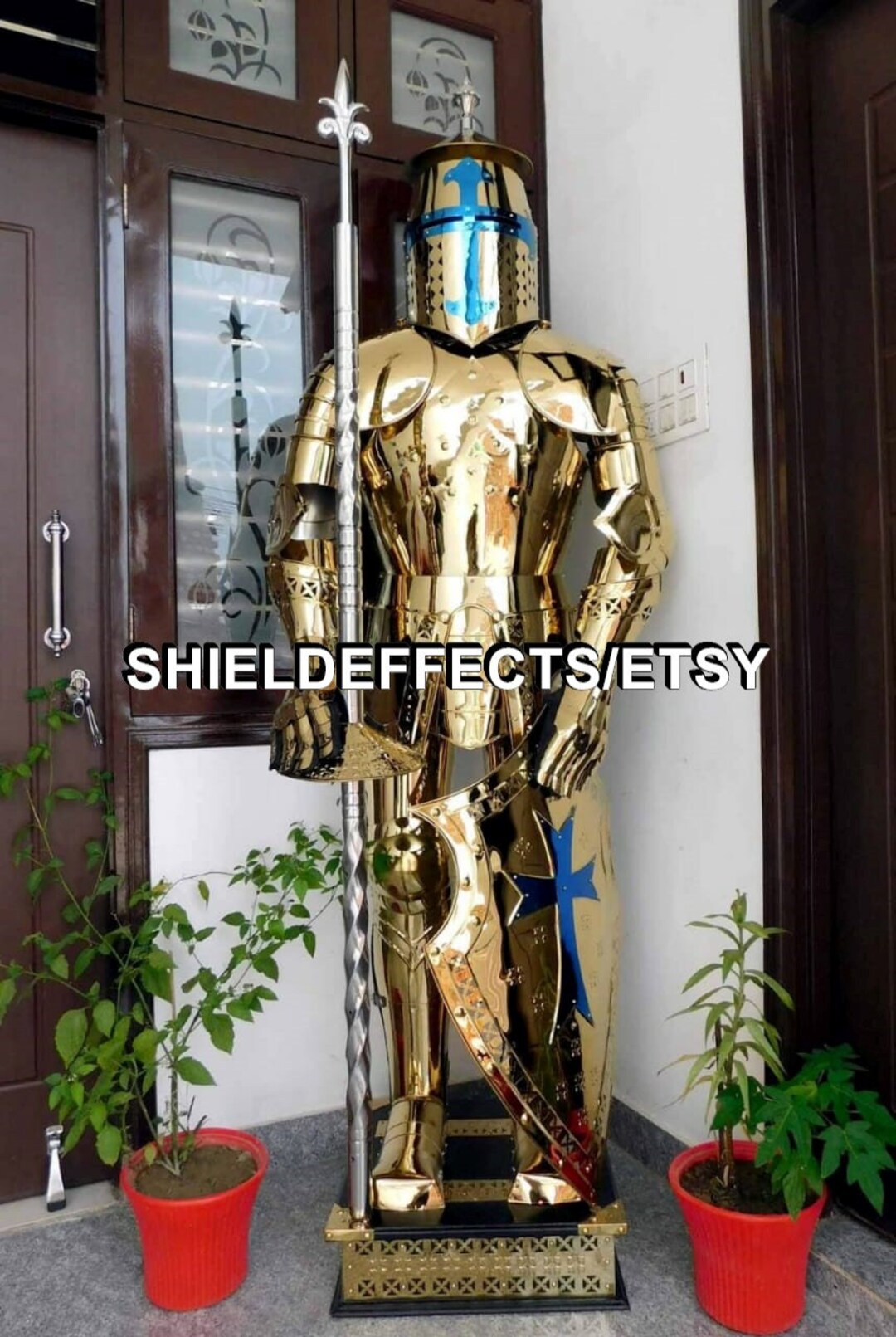 Full Size 6 Feet Knights Templar Suit of Armour Medieval Roman Armor ...