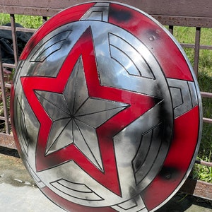 Red Guardian Shield Marvel Cinematic Shield Battle Damage Replica ...