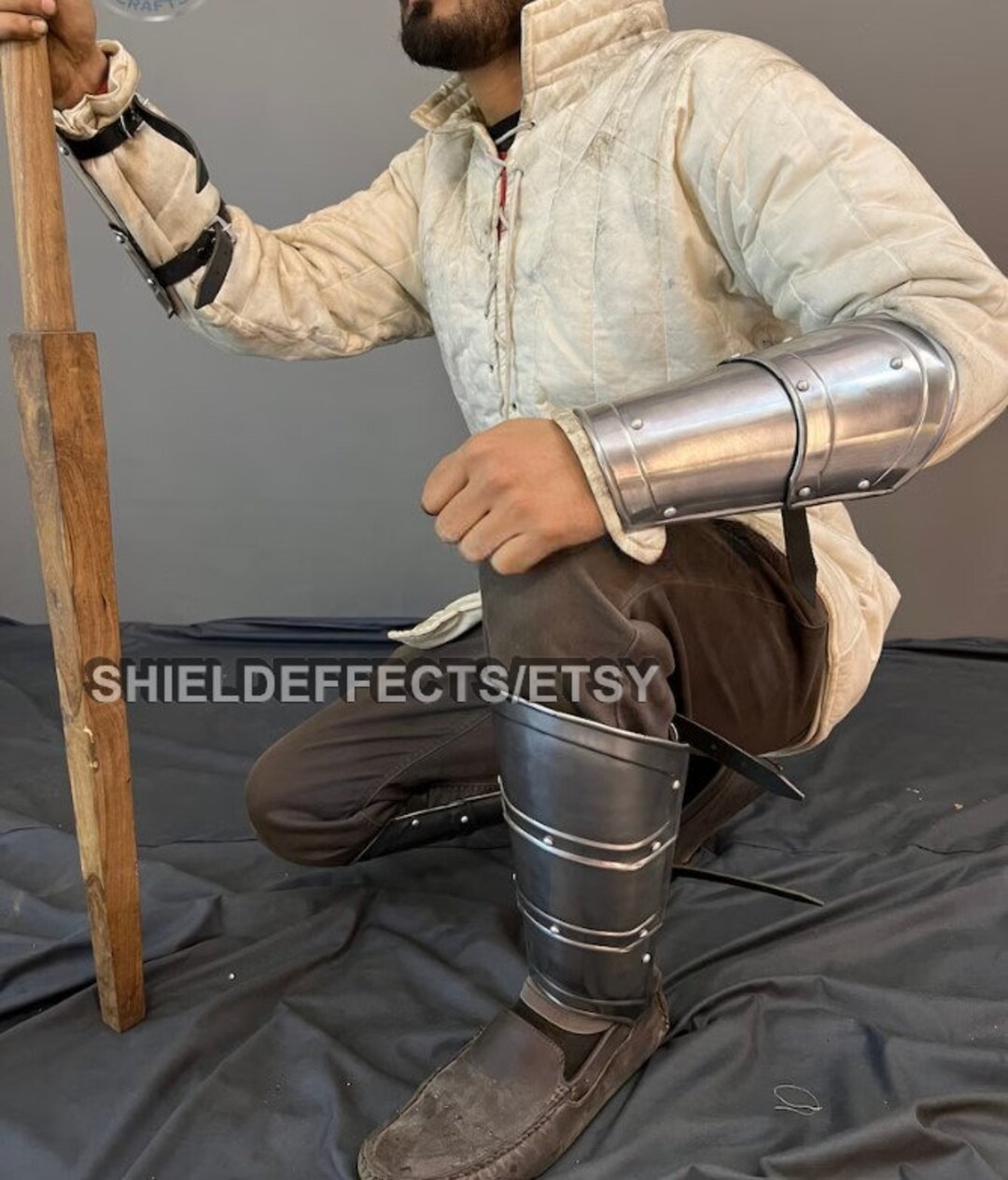Medieval Knight Leg Armor, Bracers Armor, Larp Armor, Fantasy Armor ...