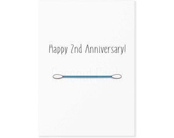 Funny 2 Year Anniversary Card 2nd Anniversary Card Funny - Etsy
