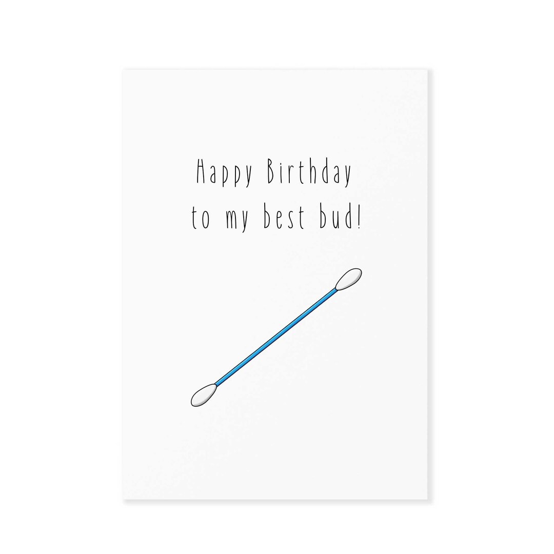 Happy Birthday to My Best Bud - Best Friend Birthday Card - Happy ...