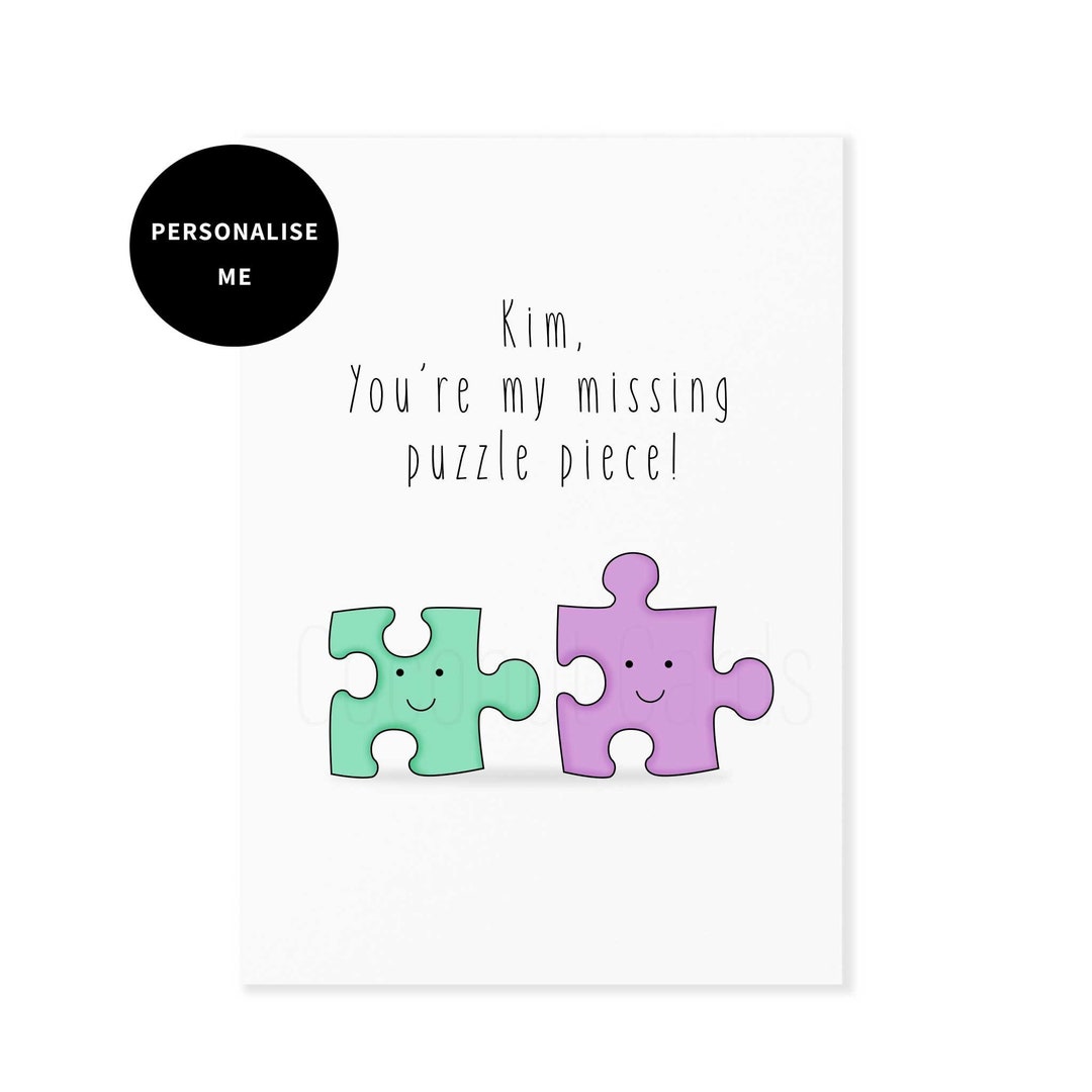 Puzzle Card - You're My Missing Puzzle Piece Card - Missing Piece ...