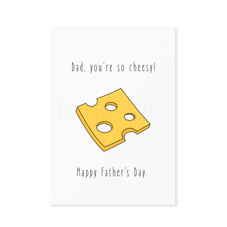 Cheesy Father's Day Card Father's Day Card Cheesy Card Happy Father's ...