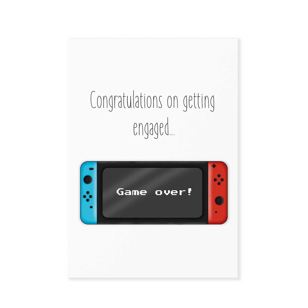 Engagement Card Congratulations on Getting Engaged Gamer - Etsy