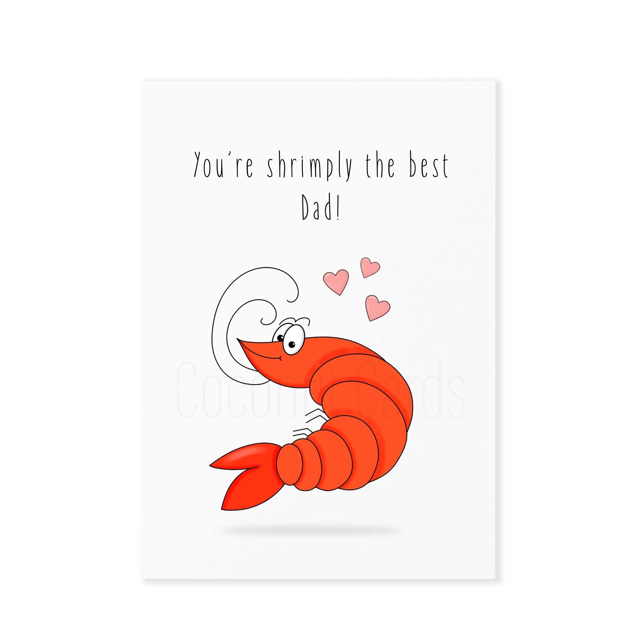 Happy Father's Day Card You're Shrimply the Best Birthday Card Shrimply ...