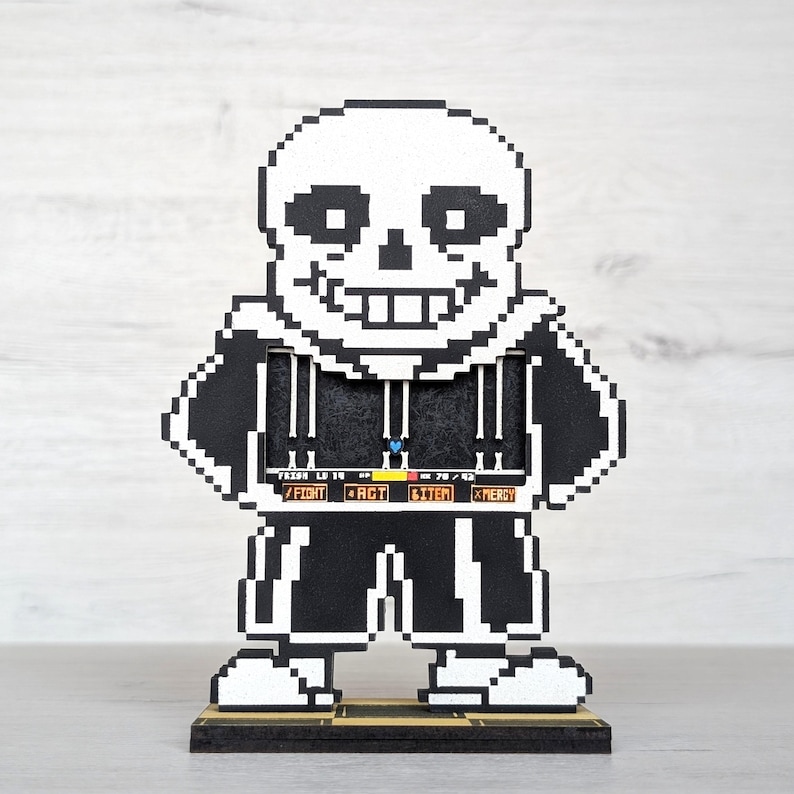 Sans Undertale Video Game - Wooden Figure - Etsy