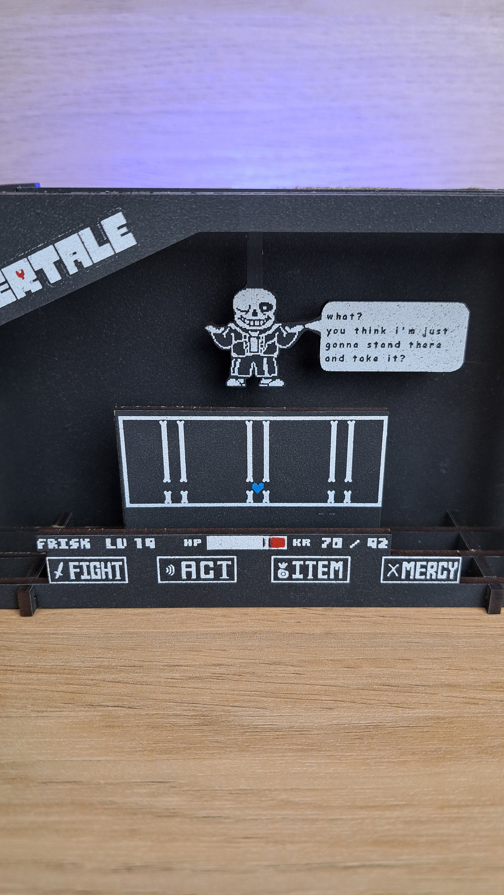 Undertale 3D Video Game Diorama, Wooden Decoration - Etsy