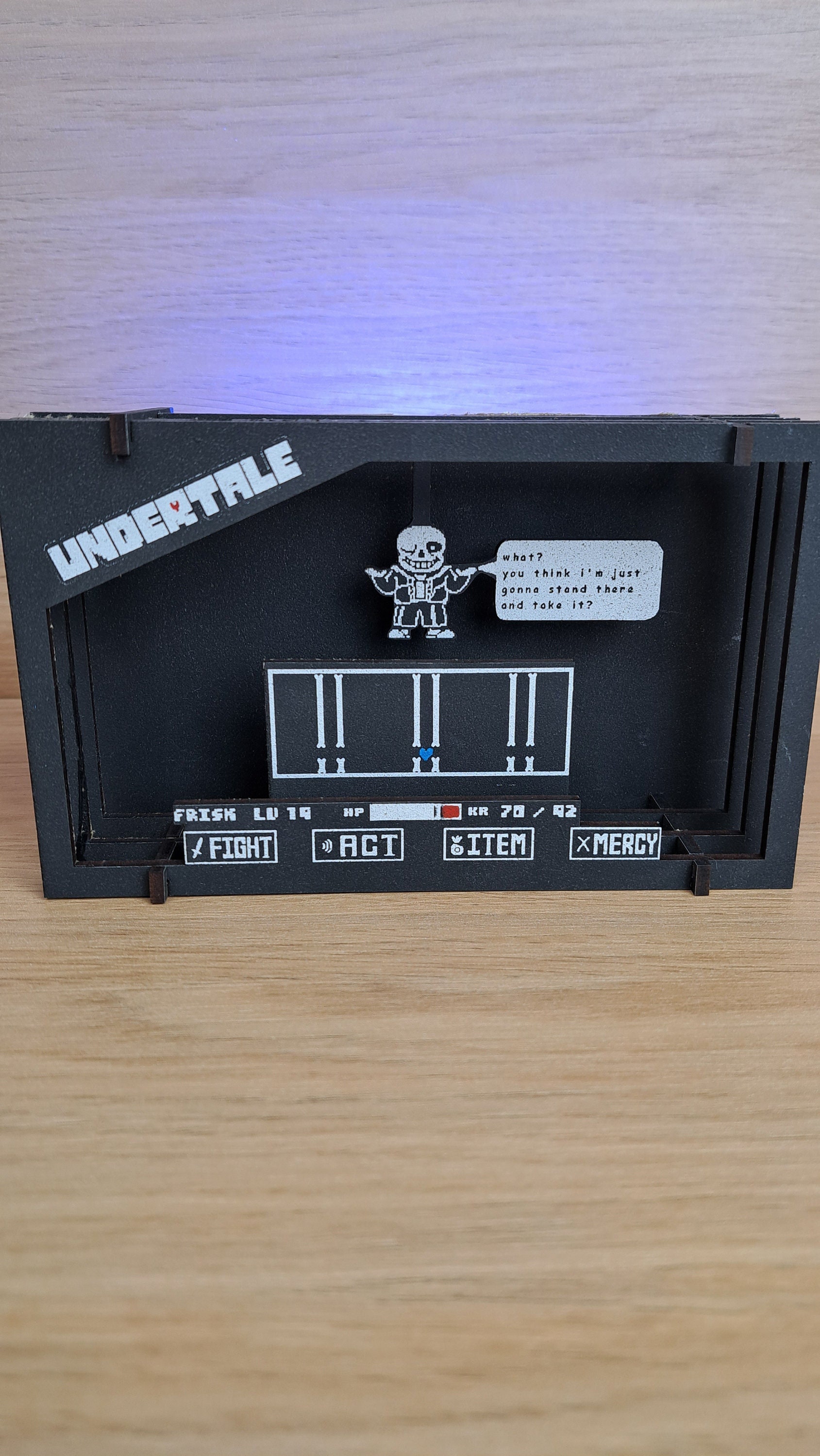 Undertale 3D Video Game Diorama, Wooden Decoration - Etsy