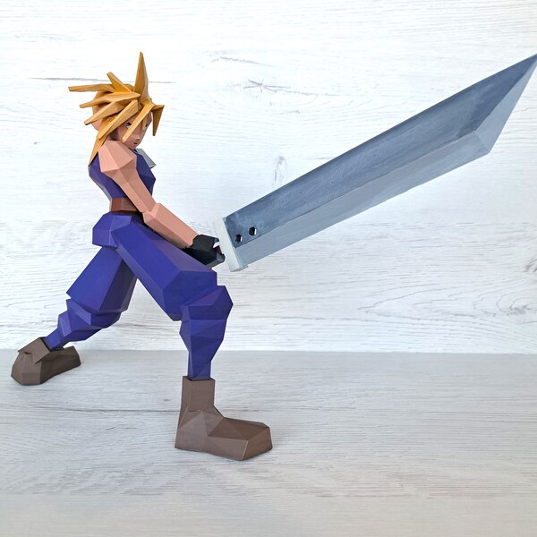 Final Fantasy Low Poly Figure - Etsy