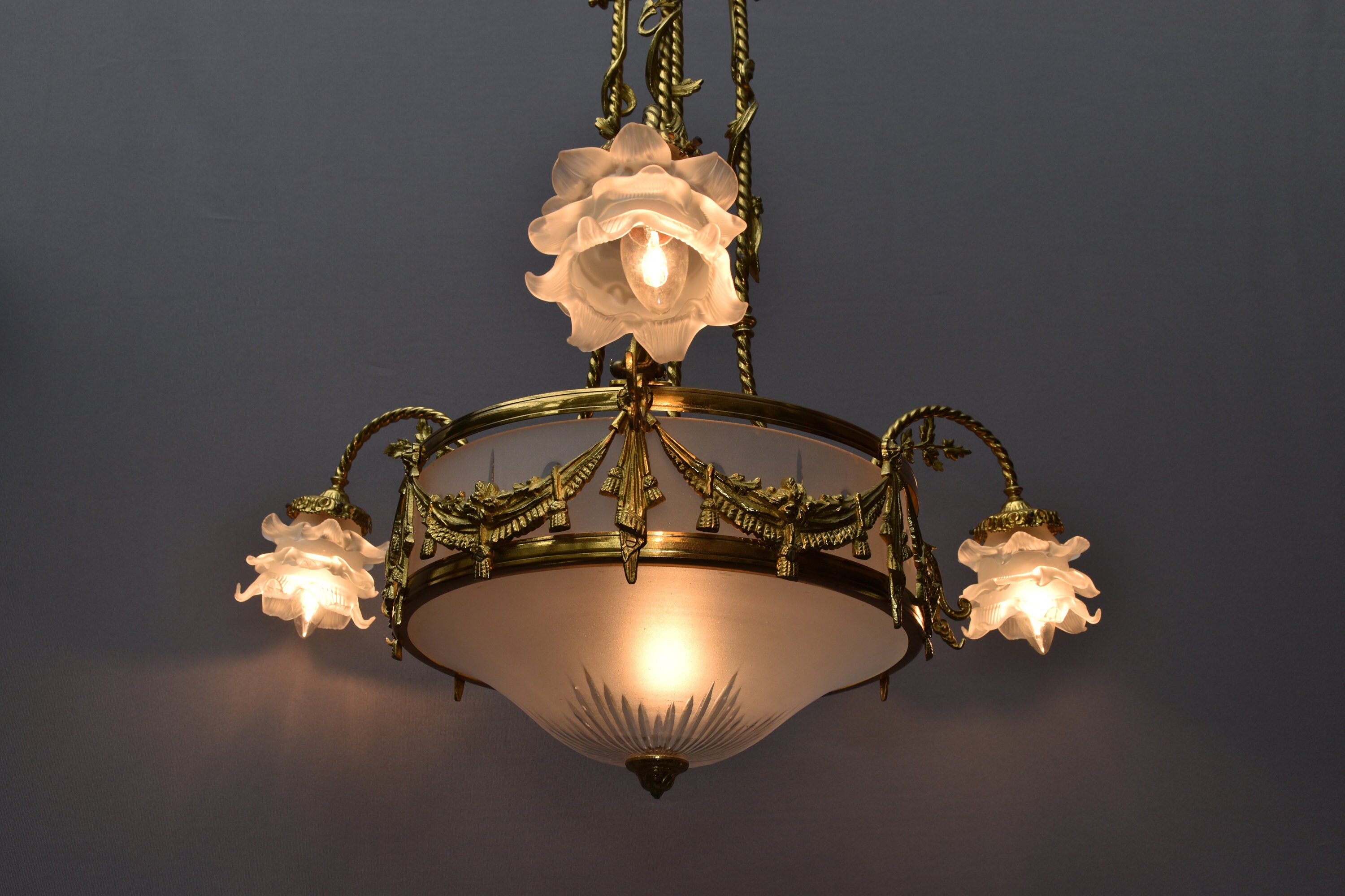 Antique Chandelier, Ceiling Light, 1900s - Etsy