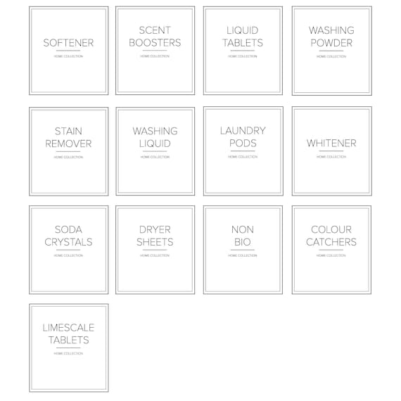 White Laundry Labels/ Waterproof Minimalistic Labels for - Etsy