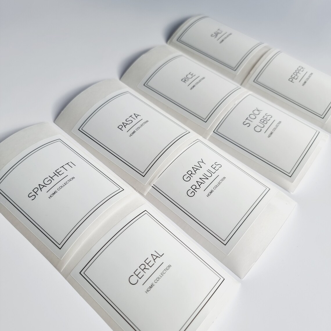 White Pantry Labels/ Waterproof Kitchen Jar Labels/minimal - Etsy