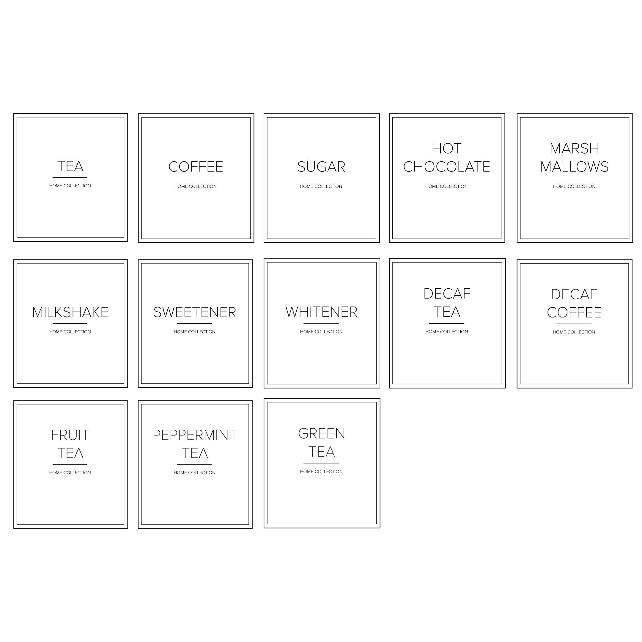 White Drink Labels Tea Coffee Labels White Waterproof Labels - Etsy UK