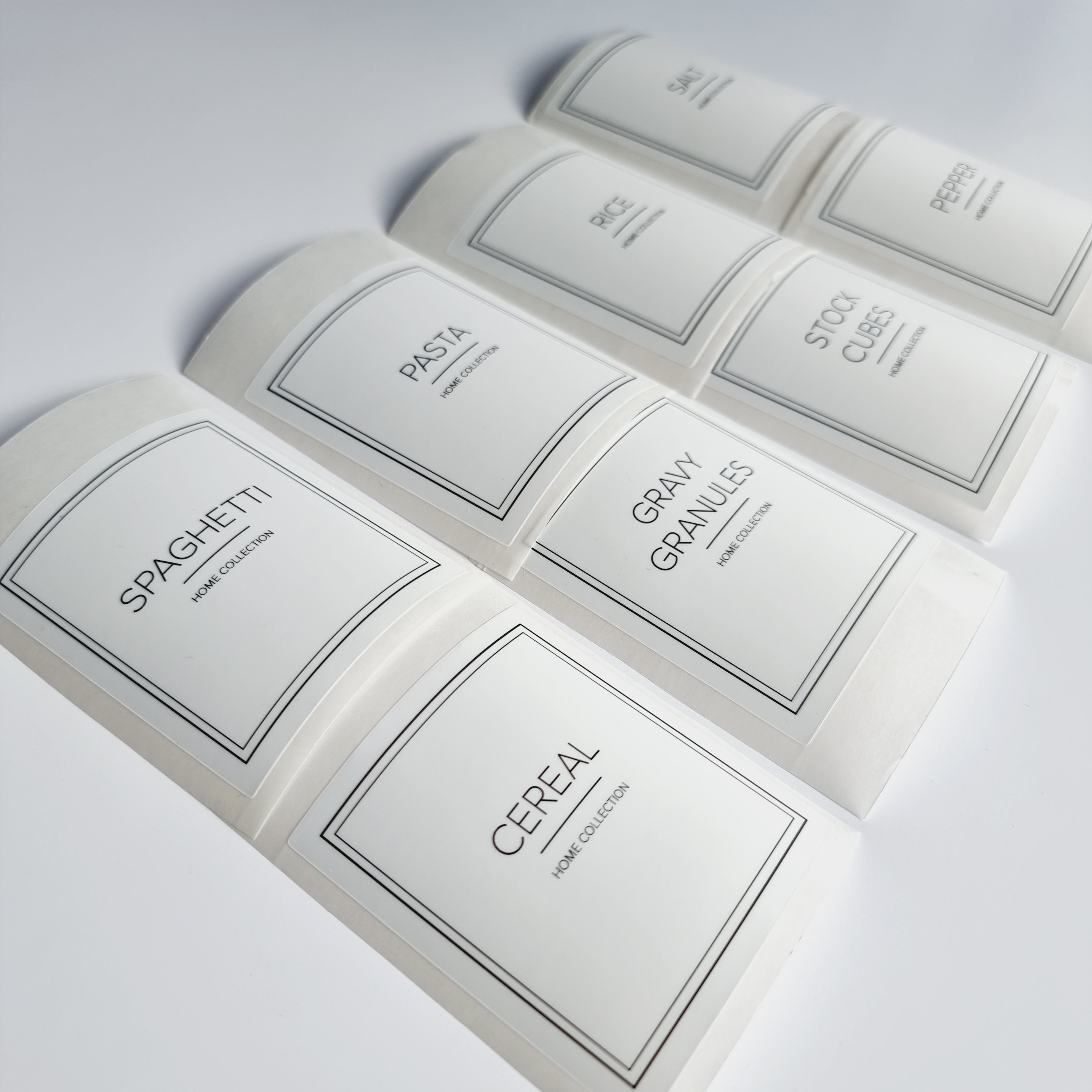 White Pantry Labels/ Waterproof Kitchen Jar Labels/minimal - Etsy UK